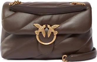 Pinko sac &agrave; bandouli&egrave;re Classic Love Puff matelass&eacute; grand format - Marron