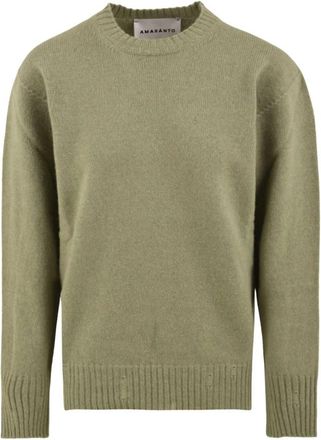 Amaranto Rundhals-Strickware - - Knitwear - Herren - Gr&uuml;n - S