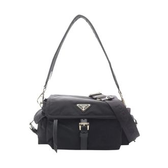 Prada Sac bandouli&egrave;re vintage Pre-owned en nylon avec d&eacute;tail boucle - Femme - Pre-owned - Noir - Taille: ONE Size