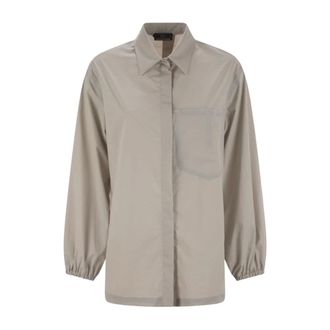 Herno Femme, Blouses et Chemises, Gris, Taille: 40 FR Stretch Tech Shirt