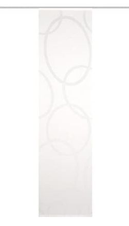 Home Wohnideen 84991 Halb-transparente Schiebegardine PINALO, Bambus-Optik, Scherli-Motiv, in 2 Größen und 2 Farben (245 x 60cm, wollweiß)