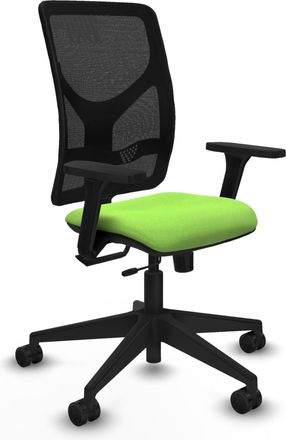 Piqueras y Crespo B&uuml;rostuhl mit 3D-Armlehnen, h&ouml;henverstellbare Lendenwirbelst&uuml;tze, ausgestattet mit Syncro/Traslack und Schneideschaum, mit Rollen 65 mm, Nylon, Schwar