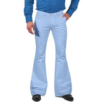 Generic Pantalon des ann&eacute;es 70 pour homme - Pantalon en jean pour homme - Pantalon en jean pour homme - Pantalon en jean pour lext&eacute;rieur et la maison, bleu cl