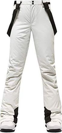 Generic BOTCAM Pantalon de ski pour femme - Pantalon &agrave; bretelles - Pantalon dext&eacute;rieur - Imperm&eacute;able - Coupe-vent - Pantalon softshell chaud - Doublure chaude