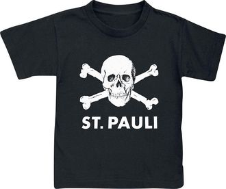 FC St. Pauli T-Shirt Oberteil Totenkopf schwarz (152)