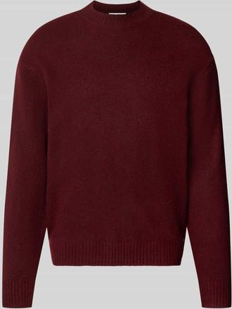 Review Relaxed Fit Strickpullover aus Material-Mix mit Baumwoll-Anteil