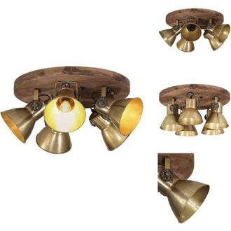 vidaXL Plafonnier 25 W laiton antique 50x50x25 cm E27 - Luminaire Suspendu - Lampadaire - &Eacute;clairage Int&eacute;rieur - Plafond - Design Industriel