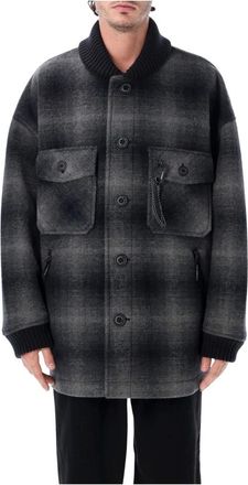 And Wander Veste Chemise en Laine - Homme - Vestes - Gris - Taille: L/Xl