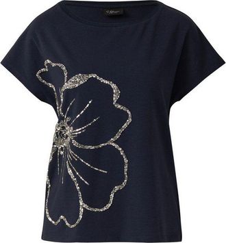 s.Oliver Kurzarmshirt T-Shirt T-Shirt im Relaxed Fit mit Pailletten-Applikation