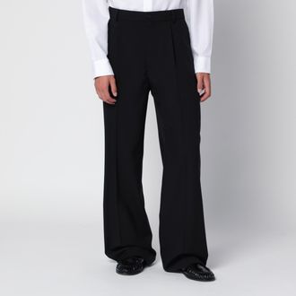Dries Van Noten Penrud Schwarze Wollhose