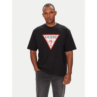 Guess T-Shirt M4YI45 K8FQ4 Schwarz Oversize