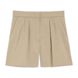 Max Mara Femme, Shorts, Beige, Taille: 36 FR Short Stretch en satin de coton
