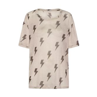 One Teaspoon Oversize T-Shirt - - Tops - Damen - Beige - XS
