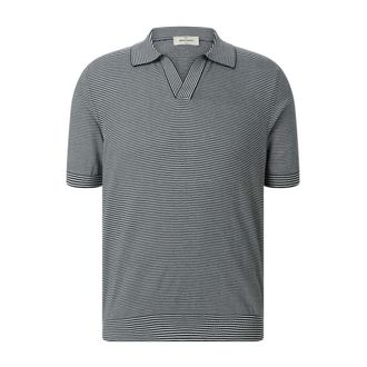 Gran Sasso Homme, Tops, Noir, Taille: M Striped Polo