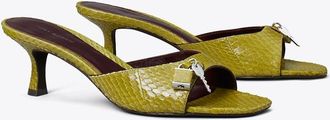 Tory Burch Lock Sandale mit Kitten Heel