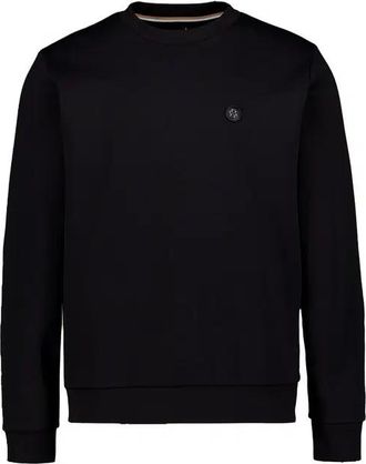 HUGO BOSS Herren Pullover schwarz Baumwolle unifarben