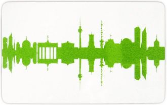 44spaces Original Berlin Frühstücksbrettchen Skyline in grün Design-Brett aus Melamin, spülmaschinenfest, 23,5x14,5cm
