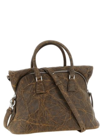 Maison Margiela Womens Brown Goatskin Shoulder Bag
