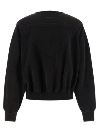 Maison Margiela Womens Black Cotton Sweatshirt Clothing