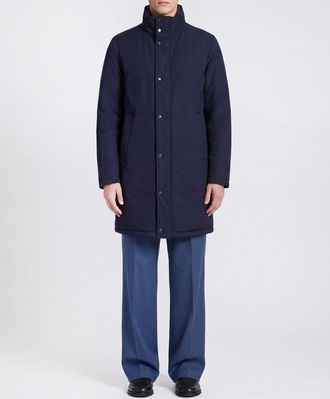 Herno Manteau droit &agrave; double &eacute;paisseur rembourr&eacute; de duvet
