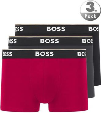 HUGO BOSS Herren Trunks grau Baumwolle unifarben