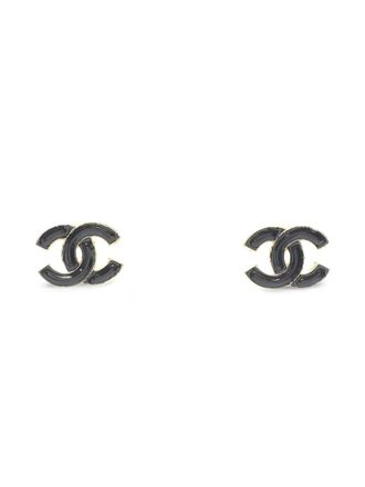 Chanel 1986-1988 Coco Mark Ohrringe - Schwarz