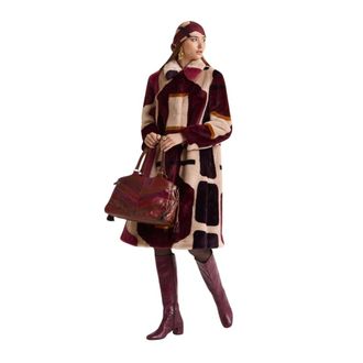 Maliparmi Maliparmi, Femme, Manteaux, Multicolore, Taille: 38 FR Manteau Sculptural &agrave; Cha&icirc;ne