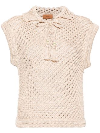 Alanui A Love Letter to India Top - Nude