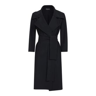 La Petite Robe Di Chiara Boni Femme, Manteaux, Noir, Taille: 44 FR Saveria Belted Duster Coat