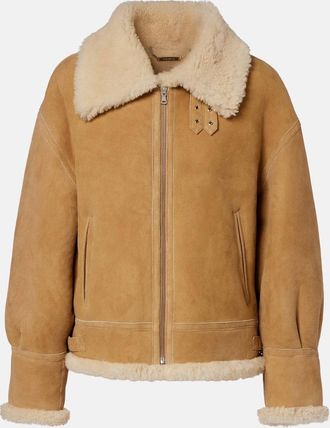 Nour Hammour Jacke Portia aus Veloursleder mit Shearling