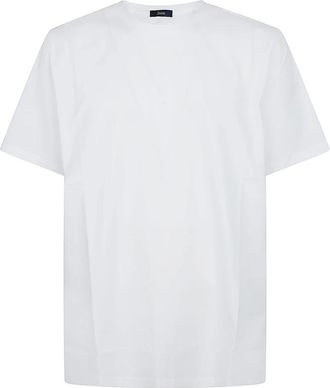 Herno Homme, Tops, Blanc, Taille: XL T-shirt en jersey de coton stretch