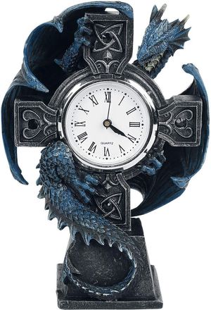 Nemesis Now B3602J7 Draco Uhr Anne Stokes 17,8 cm, Harz, Blau, Einheitsgröße