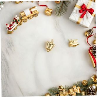 Angoily 200stücke Goldene Kleine Weihnachtsglocken Miniglöckchen Zum Basteln Aus Metall Für Windspiele Vorhang-Raffhalter Weihnachtskränze Und DIY-anwendungen