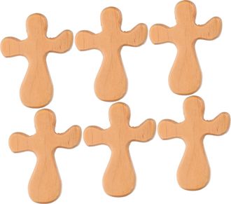 Valiclud 6 St&uuml;ck Teiliges Miniatur-holzkreuz aus Nachhaltigem Holz Robustes Handgefertigtes Gebetskreuz mit Zeitlosem Design Vielseitige Spirituelle Dekoration