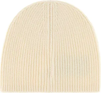 Moncler HAT Virgin Wool Ribbed Beanie - Beige