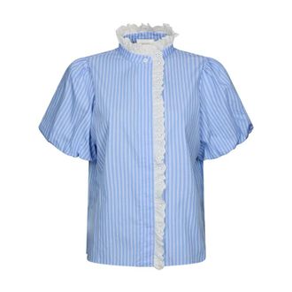Neo Noir Ulia Streifenbluse - - Blouses & Shirts - Damen - Blau - M