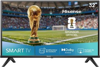 Hisense 32A4Q - HD Smart TV 32 Zoll, Game Mode, AI Sports, Dolby DTS HD Sound, High Contrast, Share Funktion am the TV, DVB - T2, Auto Sorting of DTT