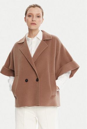 Max Mara Wollmantel Pera 2525086021 Braun Regular Fit