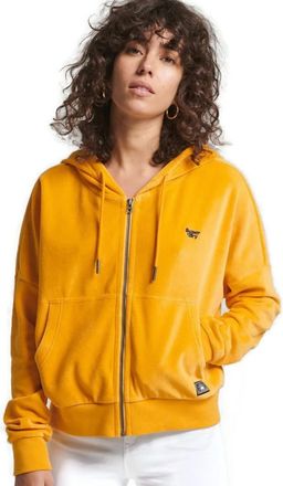 Superdry Womens Vintage Crop Ziphood Kapuzenpullover, Utah Gold, XS