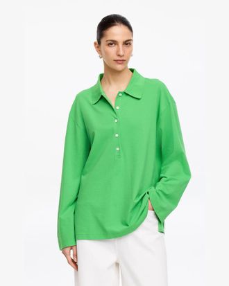 Arket Pikee-Poloshirt -Gr&uuml;n