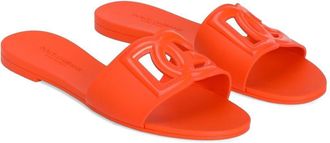 Dolce & Gabbana Rubber Slide Sandal - Orange