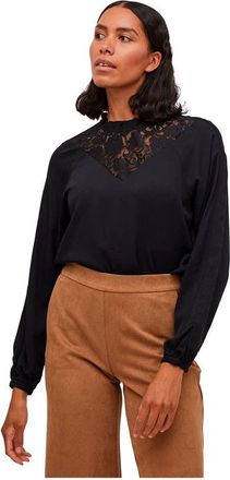 Vila VISUVITA L/S LACE TOP/SU - NOOS
