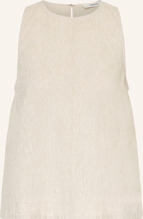 Selected Top Mit Leinen beige
