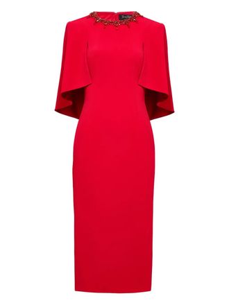 Jenny Packham robe mi-longue Ursa à ornements - Rouge