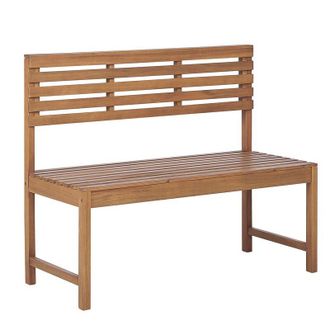 Beliani Beliani - Banc 2 Places pour Ext&eacute;rieur en Bois dAcacia 50 x 110 cm Mobilier de Terrasse Treia