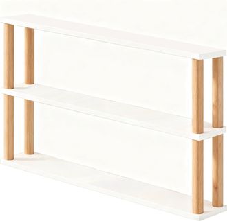 Generic 3-stufige Büroorganisation Badezimmer-Organizer und -Aufbewahrung Holz 12/20cm Schmale Schlitzaufbewahrung Einfache Montage für Wohnzimmer, Küche und 