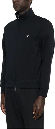 Emporio Armani Homme, Sweatshirts et sweats &agrave; capuche, Bleu, Taille: XL SweaT-shirt en coton avec logo