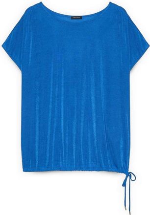 Fiorella Rubino Femme, Blouses et Chemises, Bleu, Taille: 42 FR T-shirt en jersey avec cordon de serrage