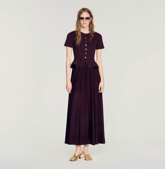 Sandro Langes Strickkleid mit Sch&ouml;&szlig;chen
