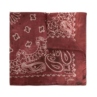 Golden Goose Homme, Accessoires, Rouge, Taille: ONE Size Foulard en soie